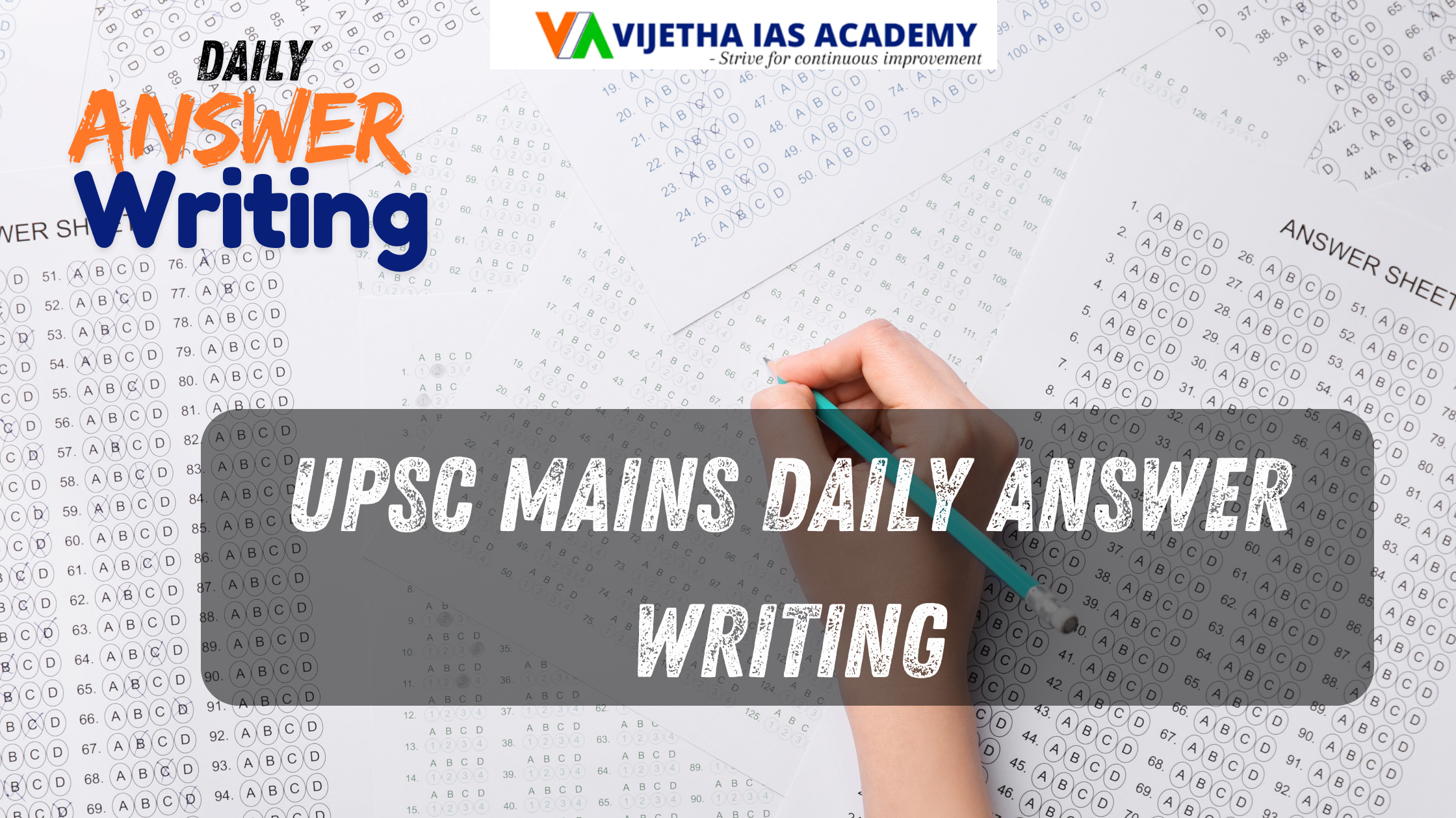 Upsc Mains Daily Answer Writing| Vijetha IAS Academy