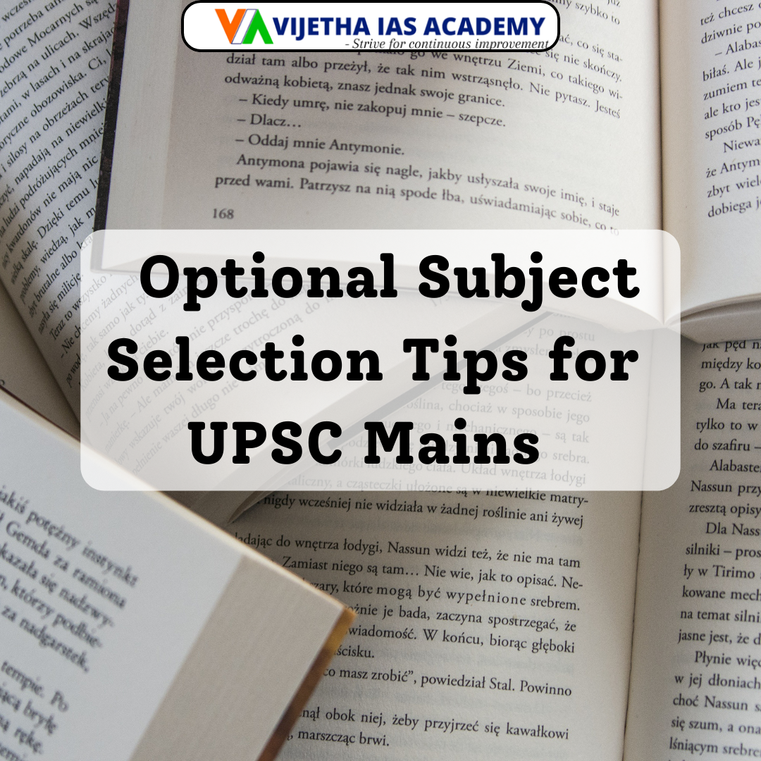 Optional Subject Selection Tips for UPSC Mains