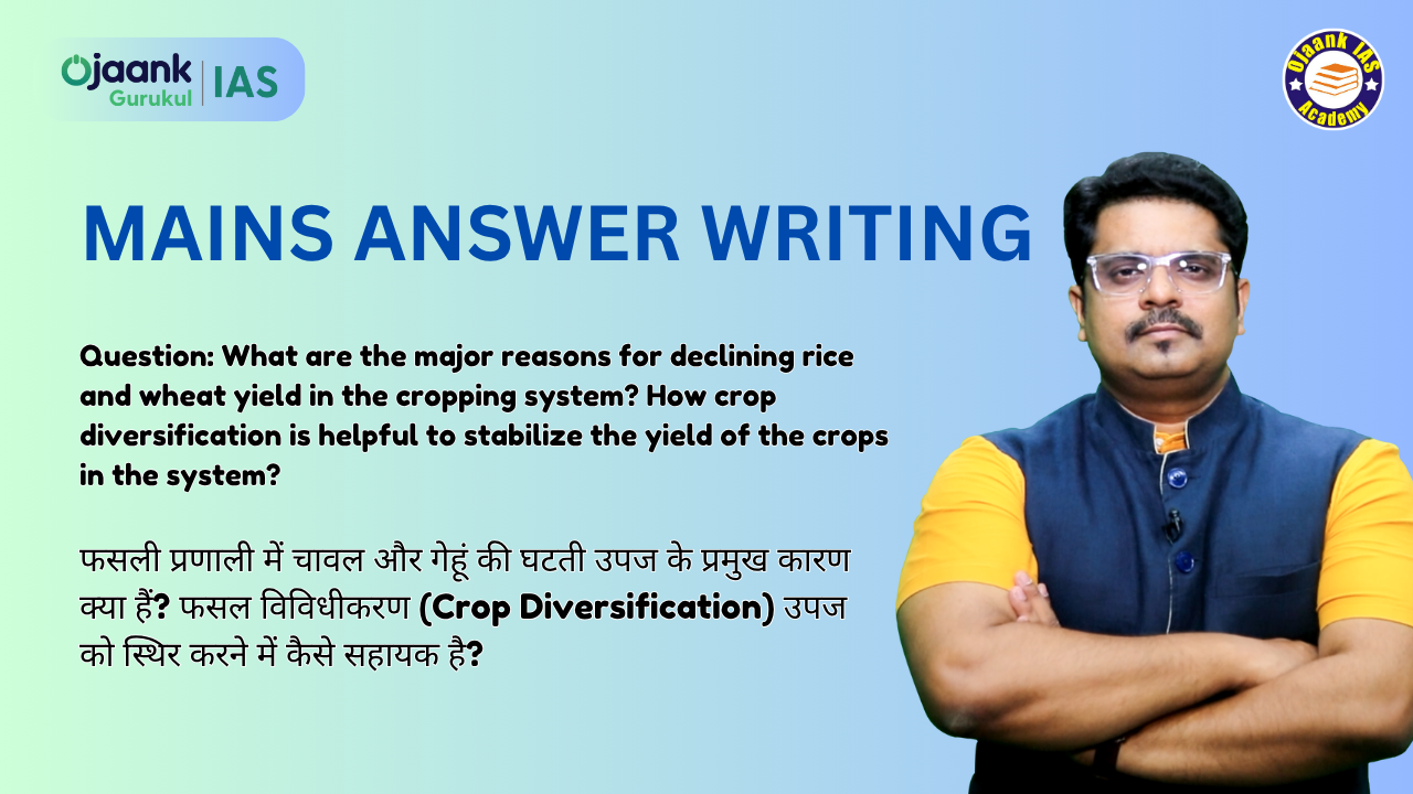 What are the major reasons for declining rice and wheat yield in the ...